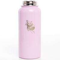 Rose Quartz Panda Flask 32 oz Water Bottle | Sleepy Panda
